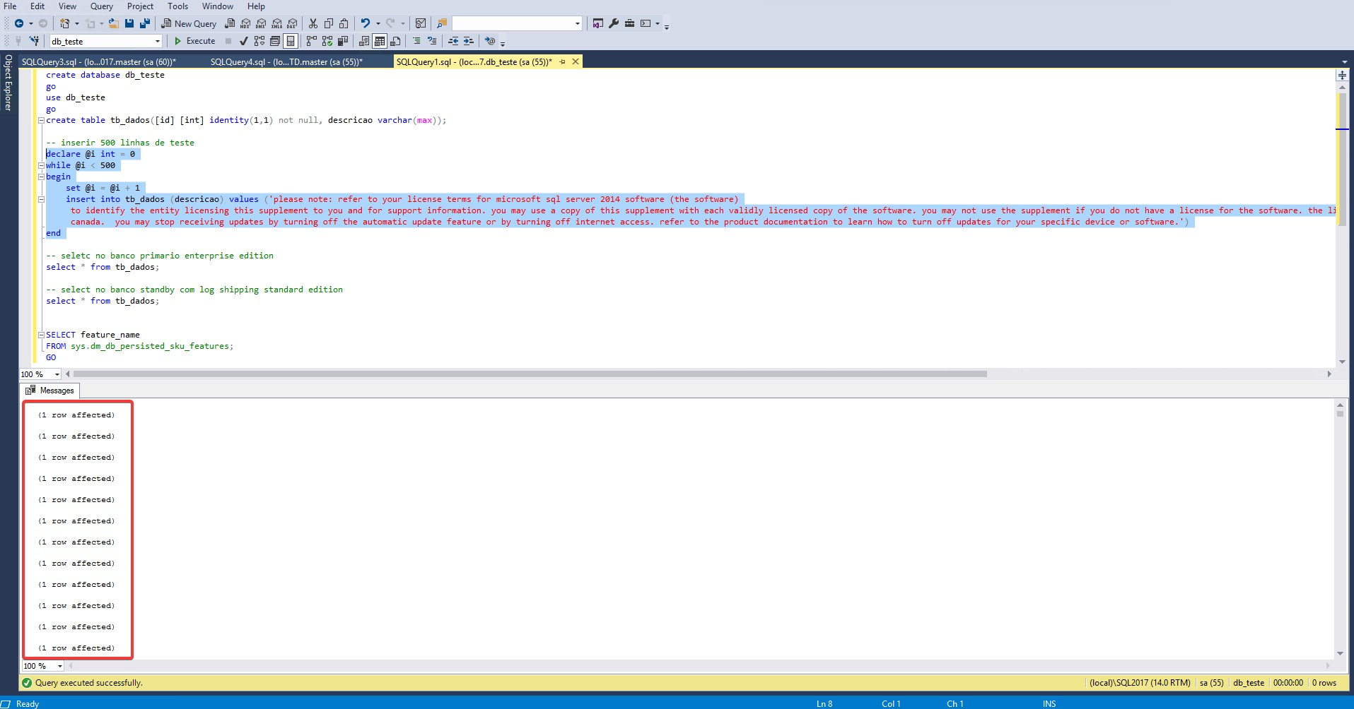 SQL Server Log shipping EE para SE – …::: César DBA